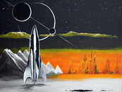 Bonestell Moon Base by Robert Crooker - TurningArt